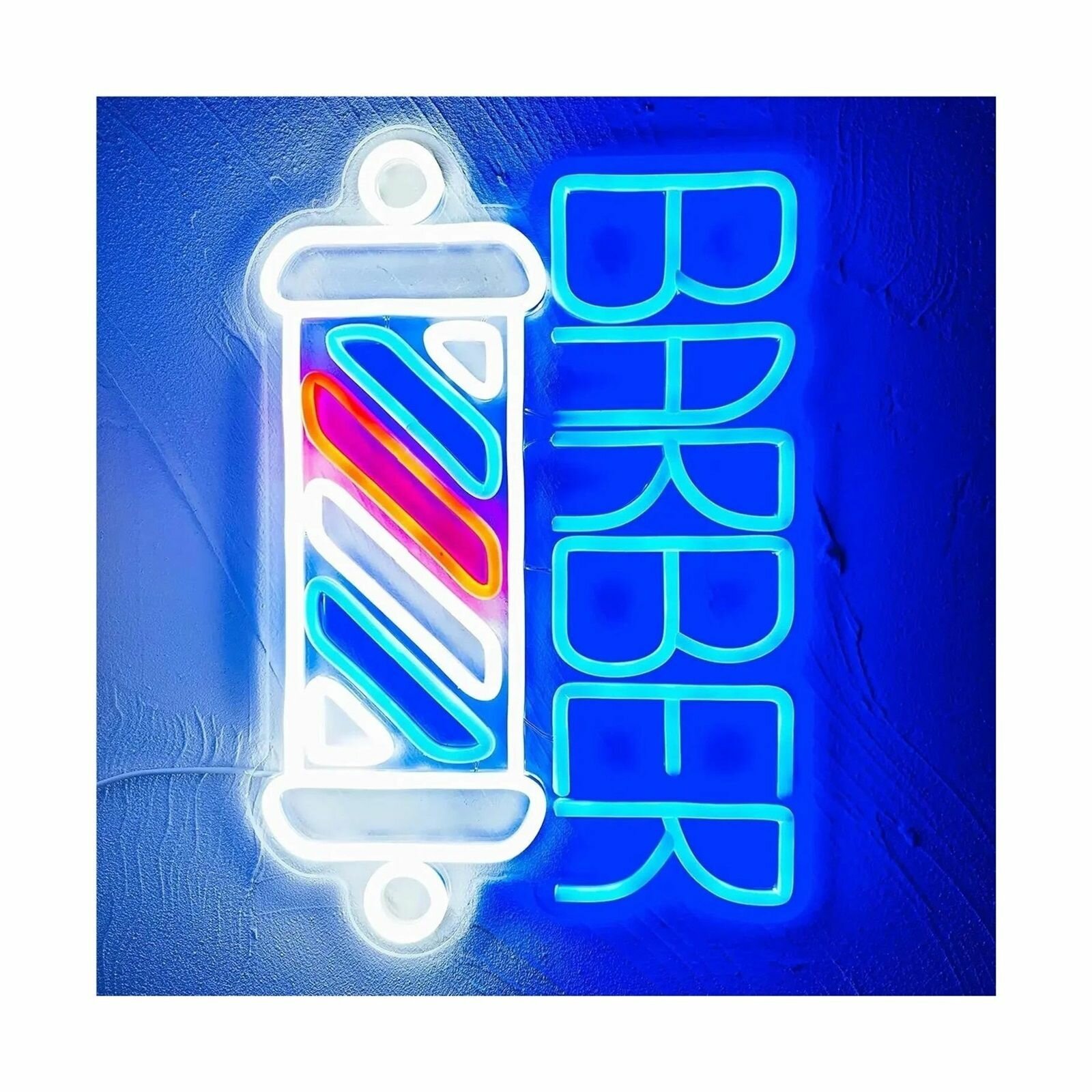 Неоновая Вывеска "Barber" Декор Парикмахерской Парикмахерской 40смх27см