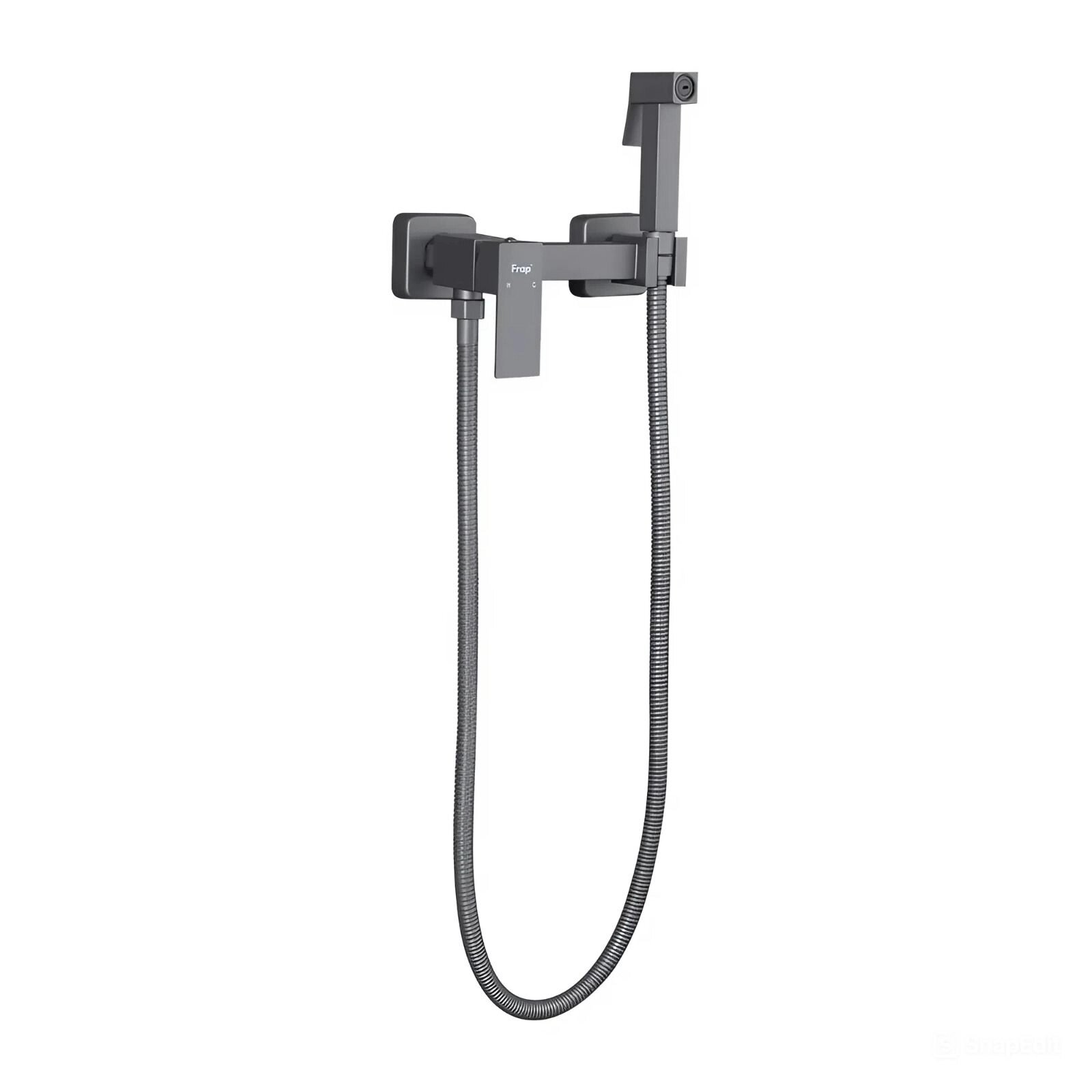 Гигиенический душ со смесителем FRAP F7504-9, оружейная сталь