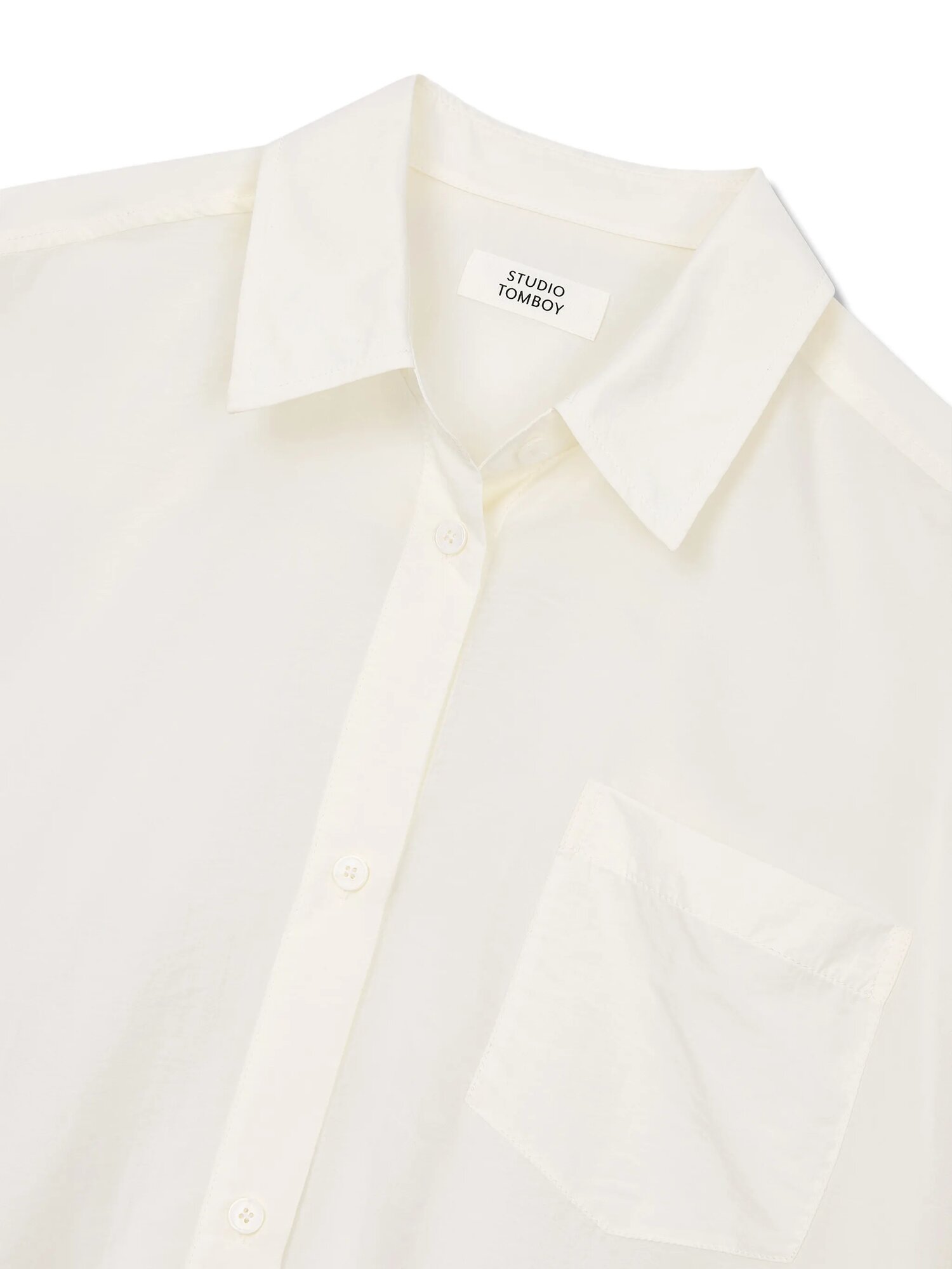 Рубашка STUDIO TOMBOY String-detail shirt, размер OneSize, белый — фото 1