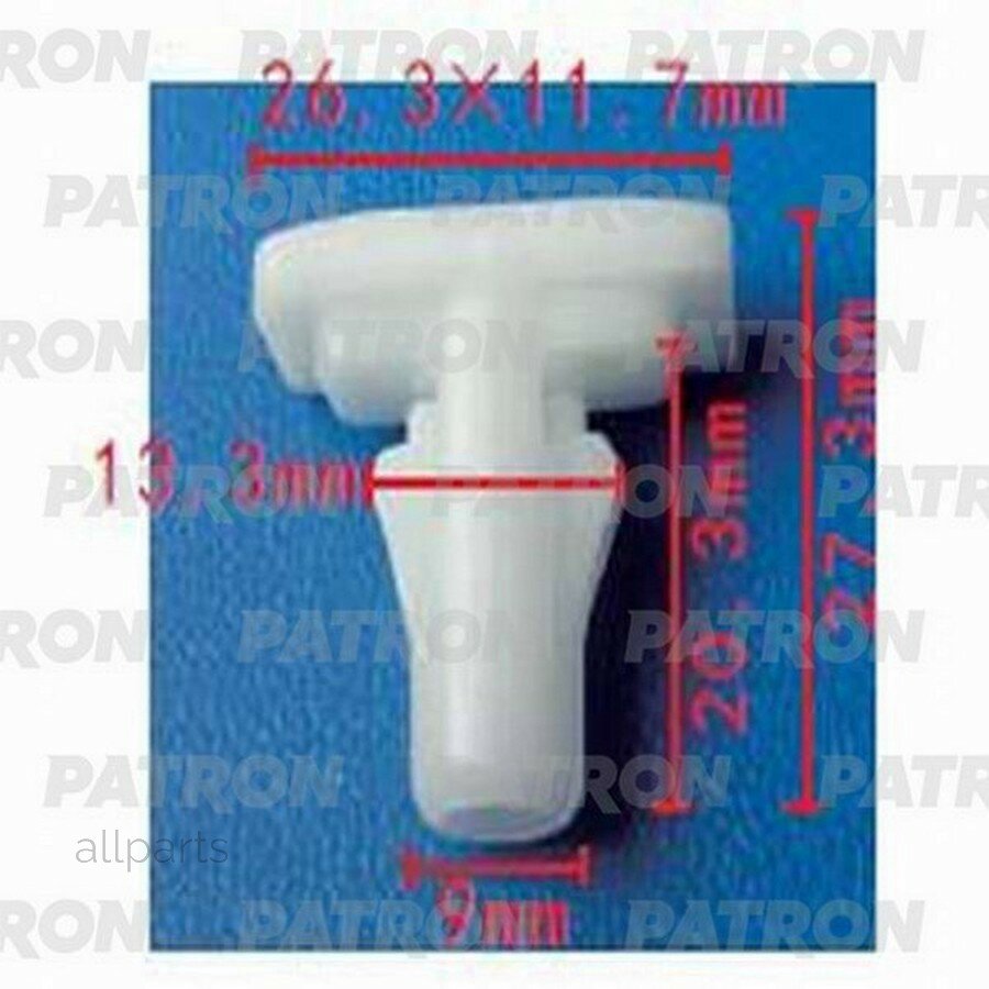 PATRON P37-1392 Клипса пластмассовая Audi, Seat, Skoda, Volkswagen применяемость: рамка оконного проёма двери, уплотнитель