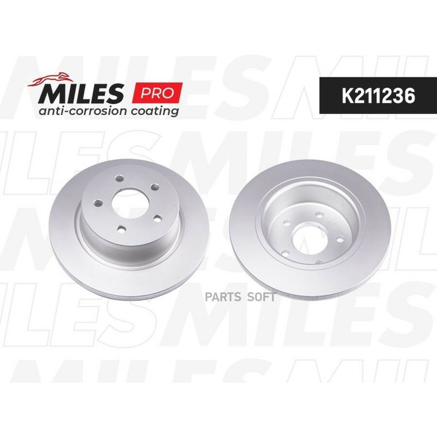 MILES K211236 Диск тормозной FORD C-MAX 10-/KUGA 13- задний ()
