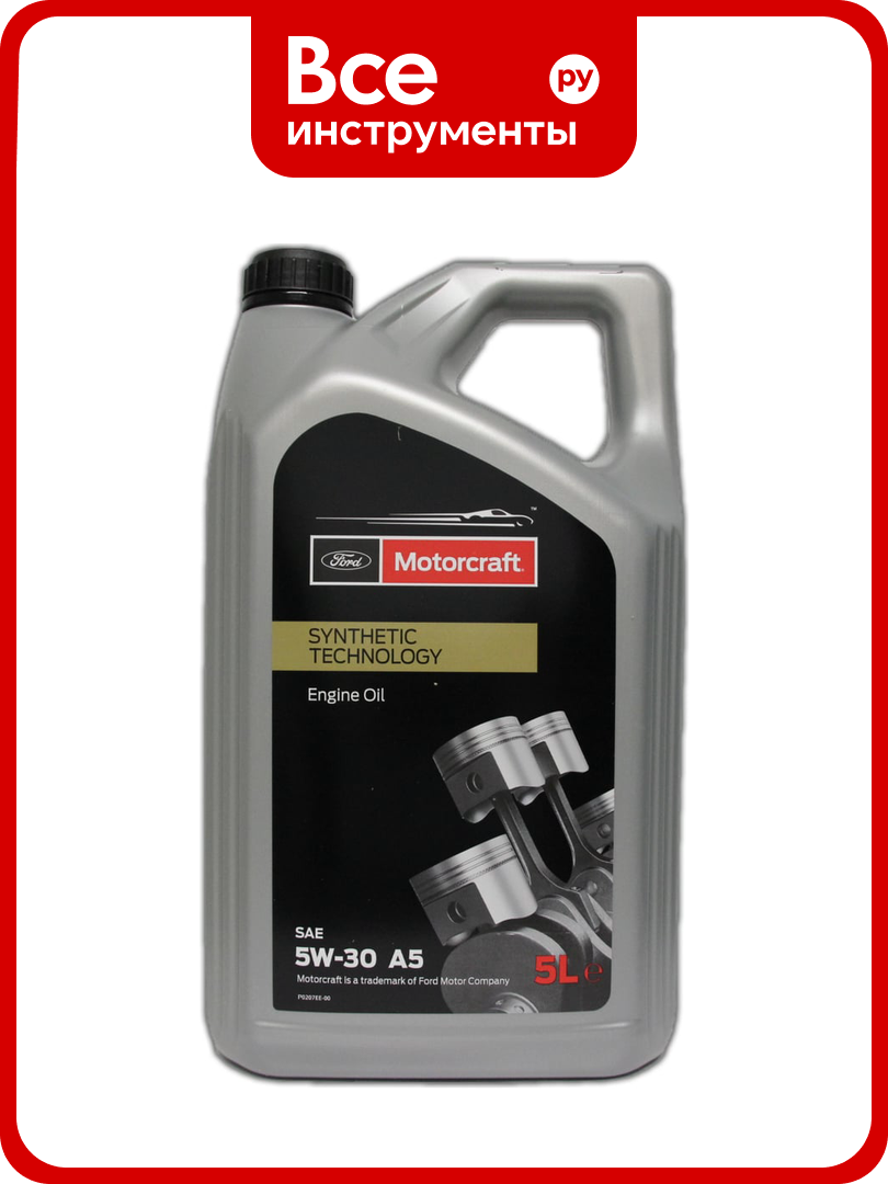 Моторное масло Ford MOTORCRAFT A5 5W-30 синтетическое для дизельных и газовых двигателей, одобрено Ford, зимнее