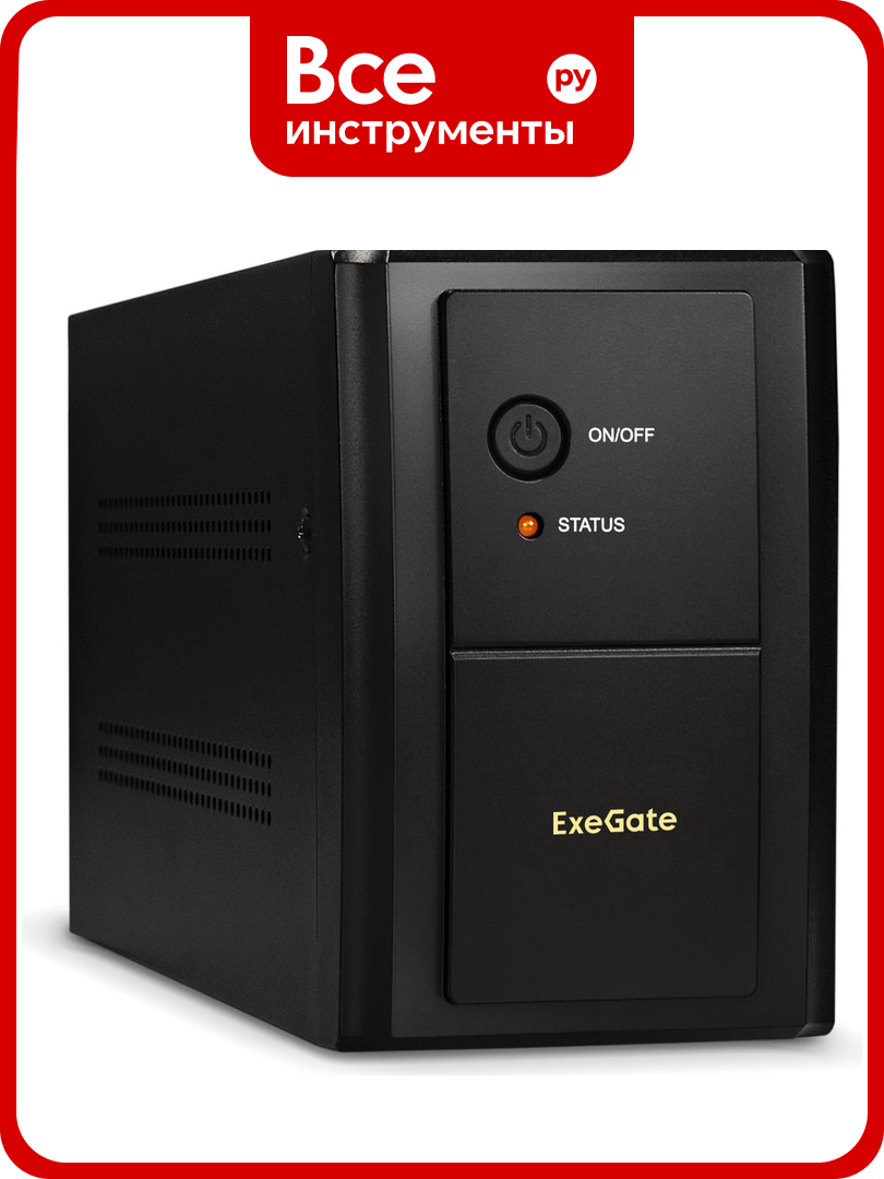 Источник бесперебойного питания ExeGate SpecialPro UNB-2200 с корпусом, розетками Schuko и RJ45/RJ11, напольный тип