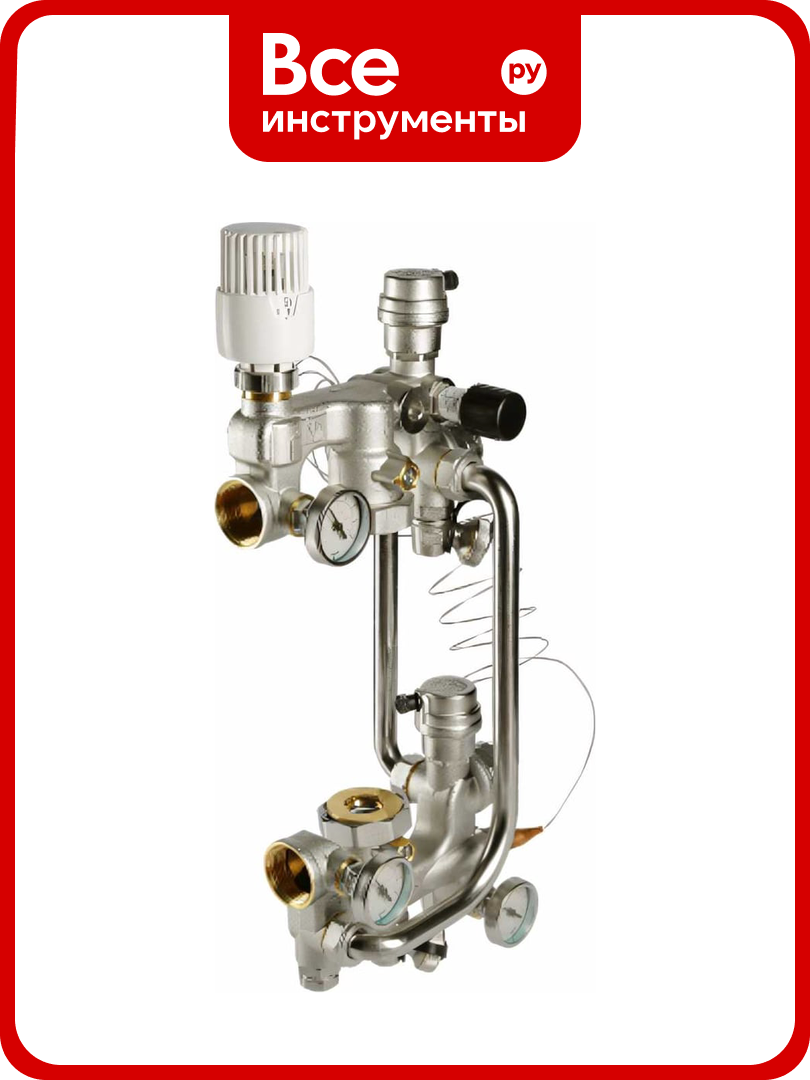 Насосно-смесительный узел с термоголовкой (без насоса) Valtec VT. COMBI.0.180