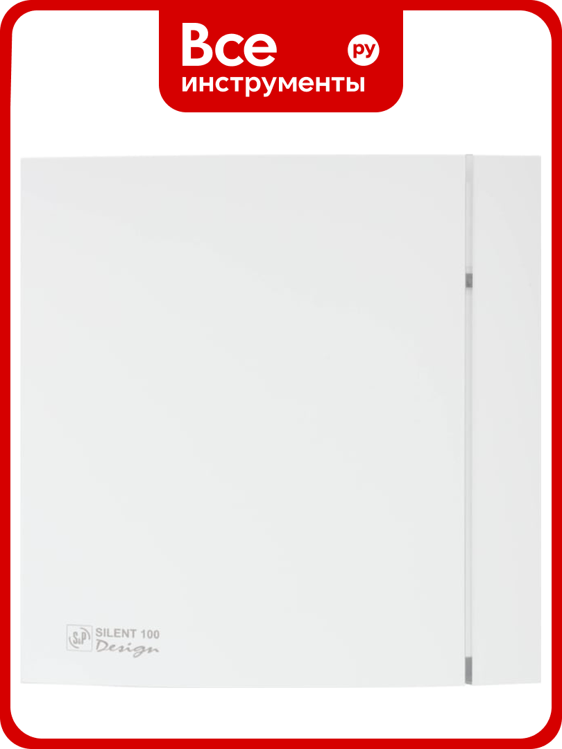 Вытяжной вентилятор Soler&Palau Silent-100 CZ Matt White Design 4C 03-0101-922 настенный с обратным клапаном