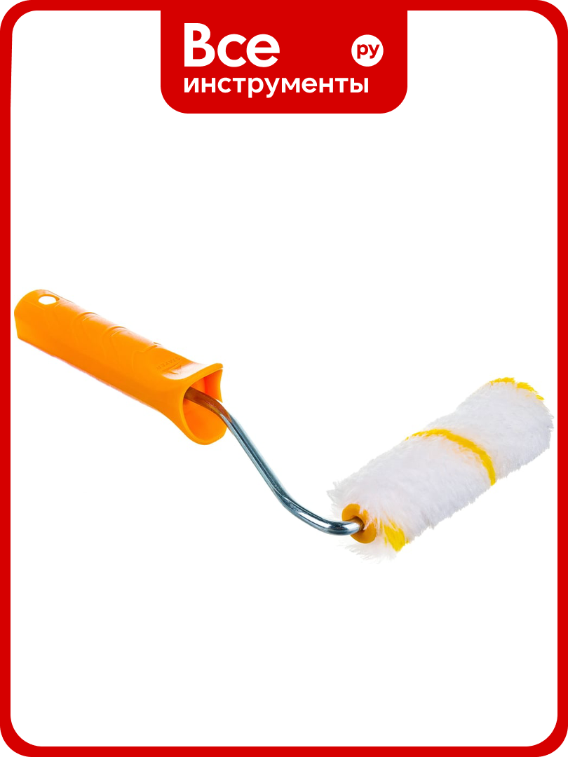 Мини-валик STAYER MASTER GIRPAINT 03-0509-11_z01 полиакрил шубка, пластиковая рукоять, бытовой малярный валик с ручкой