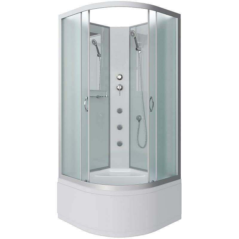 Душевая кабина Niagara Classic 80x80 23071424BKG профиль хром, с гидромассажом