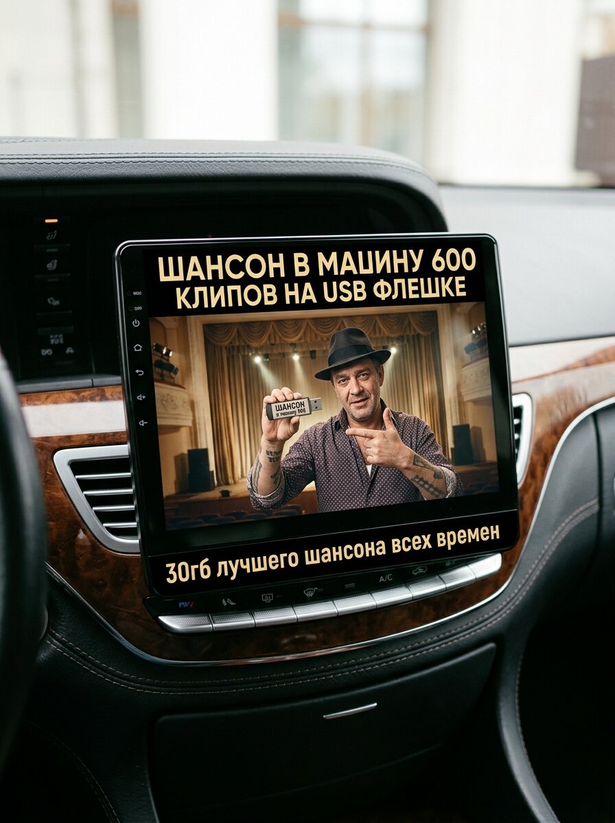 Шансон В машину 600 клипов на USB флешке