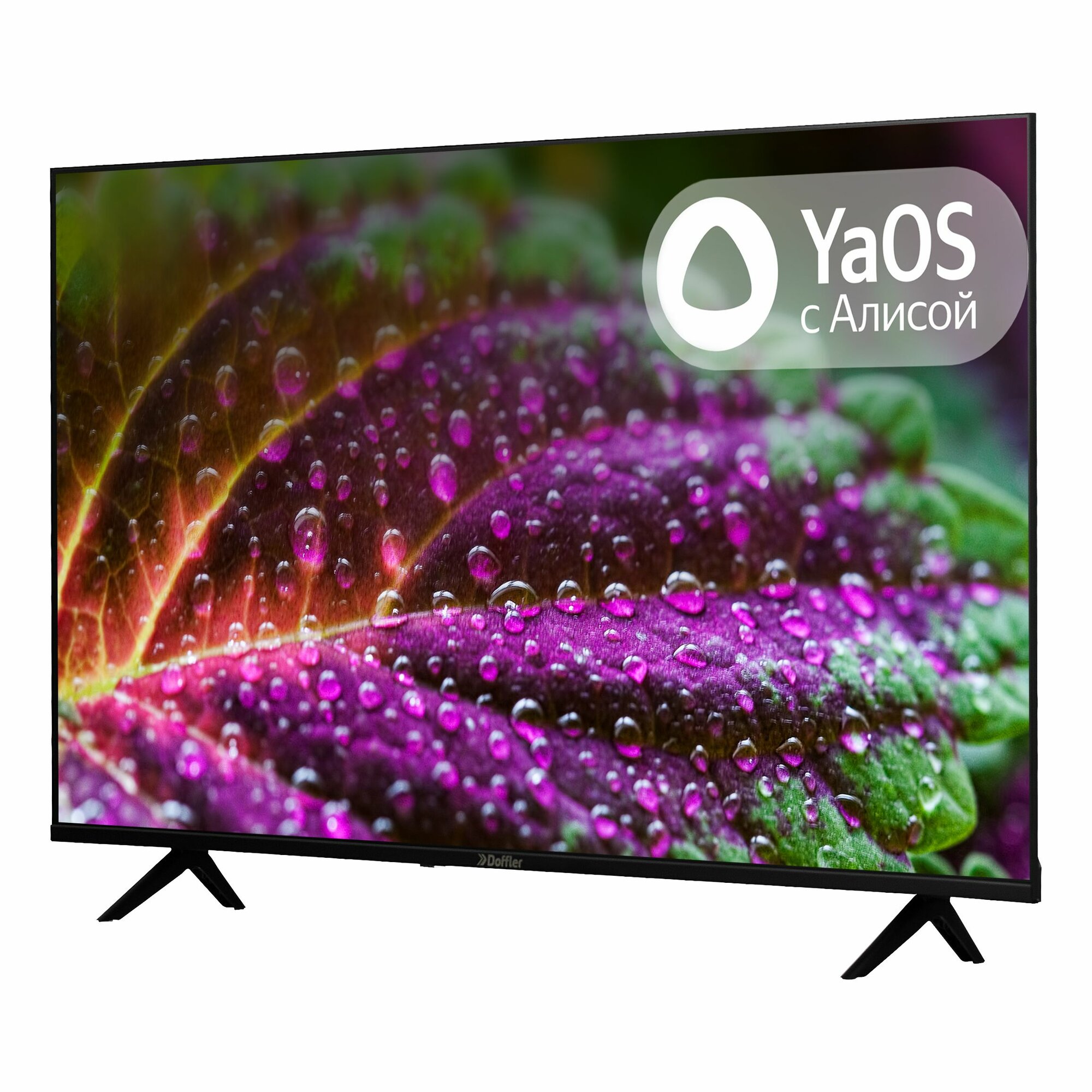 Телевизор DOFFLER 43KFS57, диагональ 43", разрешение Full HD, чёрный — фото 1