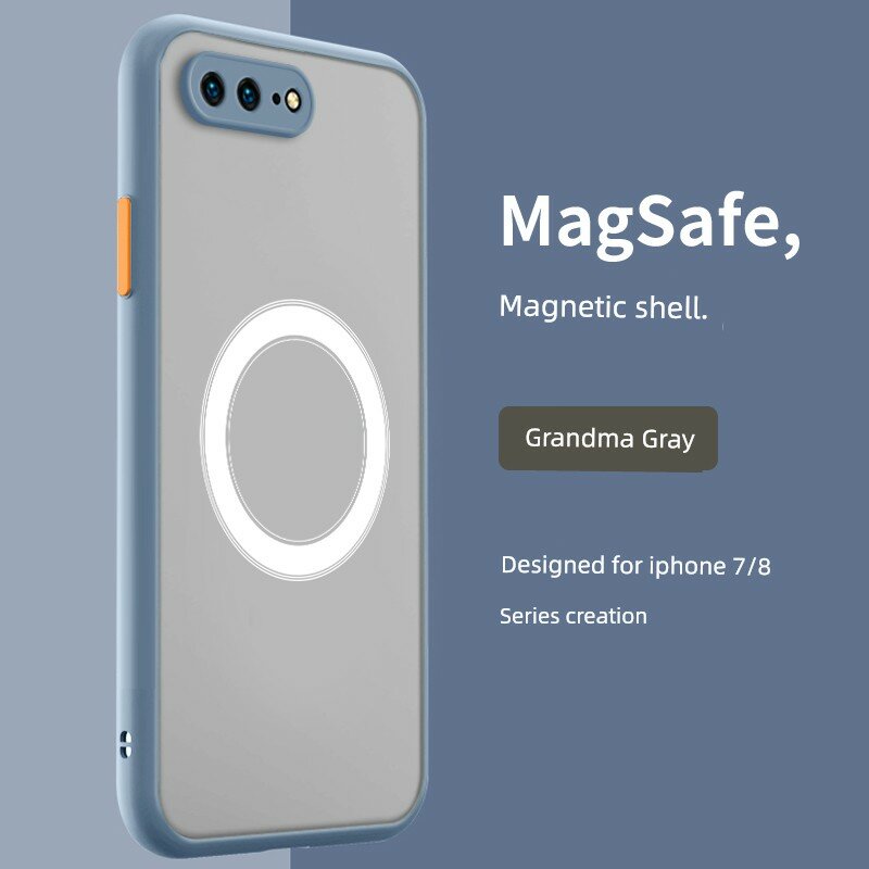 Чехол для iPhone 12 mini светло-серого цвета полупрозрачный с магнитной системой MagSafe противоударный