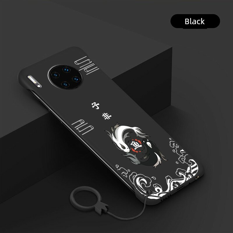 Твёрдый чехол для Huawei Mate 30 5G, глянцево-чёрный с узором Цзы Фэй Ю