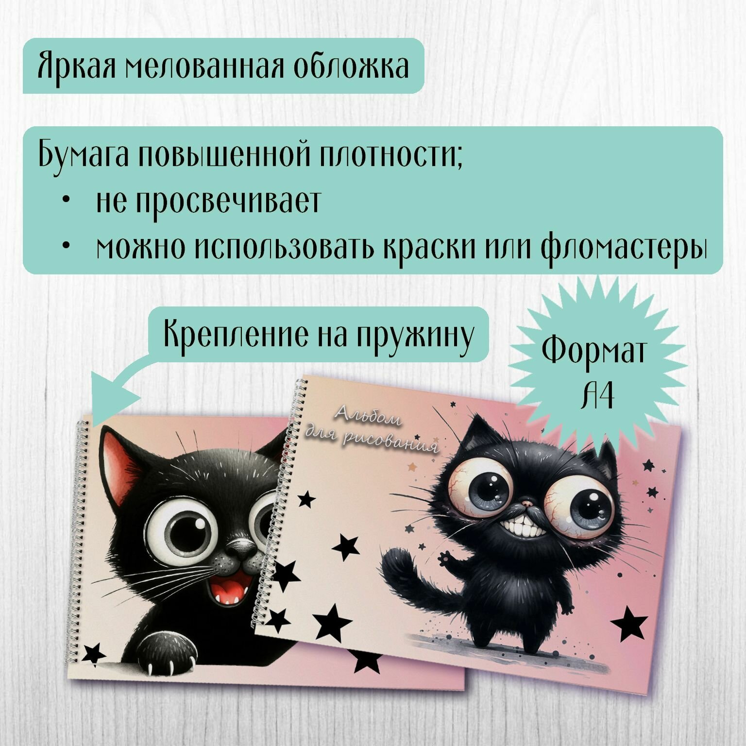 Альбомы для рисования Котики — фото 1
