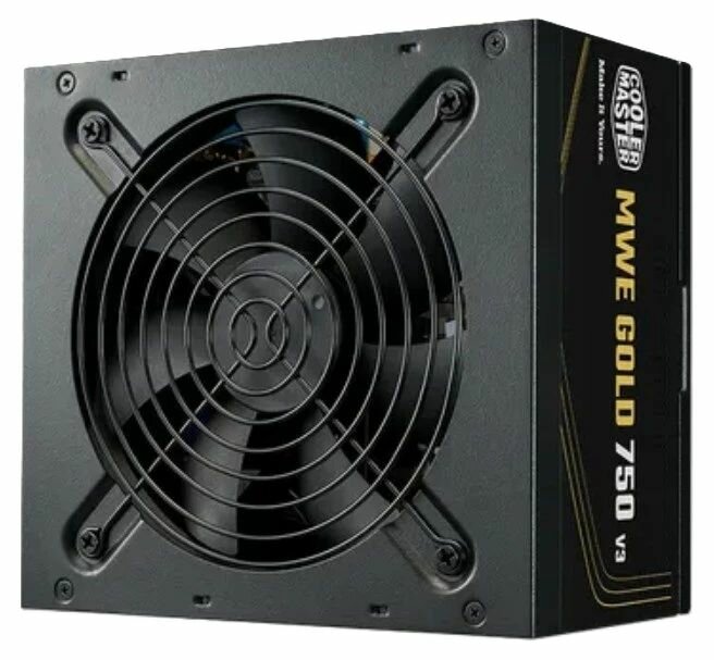 Блок питания Cooler Master MWE GOLD 750 V3 80 Plus Gold (MPE-7506-ACAG-BEU) черный - ATX 24-пин, 4 pin + 4 pin CPU, 6 SATA, 4 x 6+2 pin, 12V-2x6 PCI-E