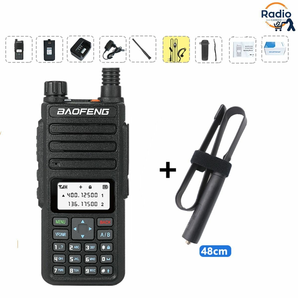 Портативная аналоговая цифровая радиостанция Baofeng DR-1801 UV Tier-2 DMR Free Headset