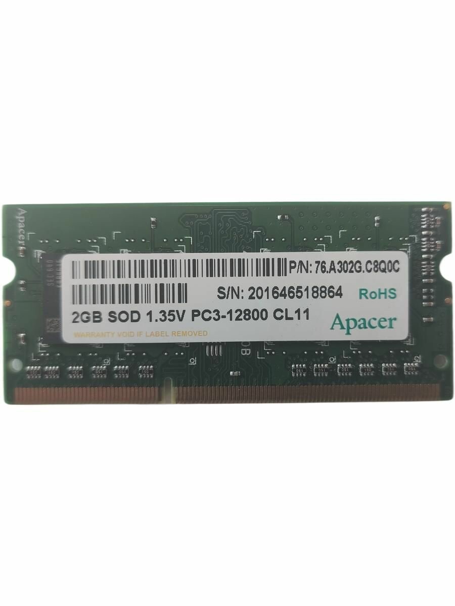 Оперативная память SO-DIMM 2Gb Apacer DDR3L 1600 (PC3-12800 CL11)