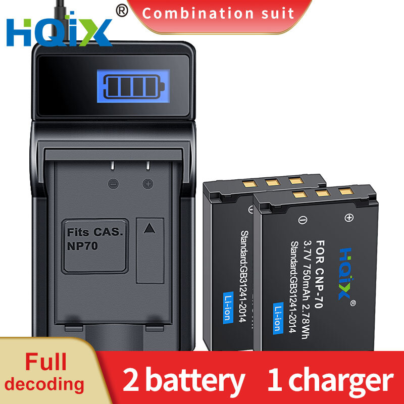 HQIX для CASIO EX-Z250BE Z250PK Z250GD V9 V10 Z250 Z300 Z150 камера NP-70 зарядное устройство Аккумулятор