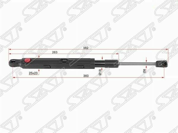 Амортизатор капота SAT ST-A2229800164 Mercedes-Benz S-Class 13-20 правый