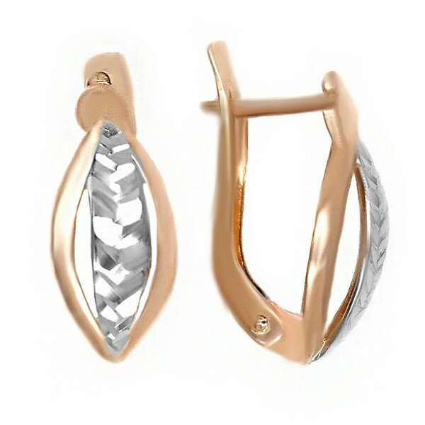 Серьги, красное золото, 585 проба