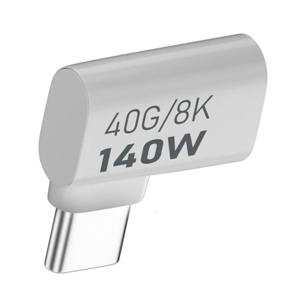 Адаптер USB-C из алюминиевого сплава, 140 Вт, Боковой изгиб USB C