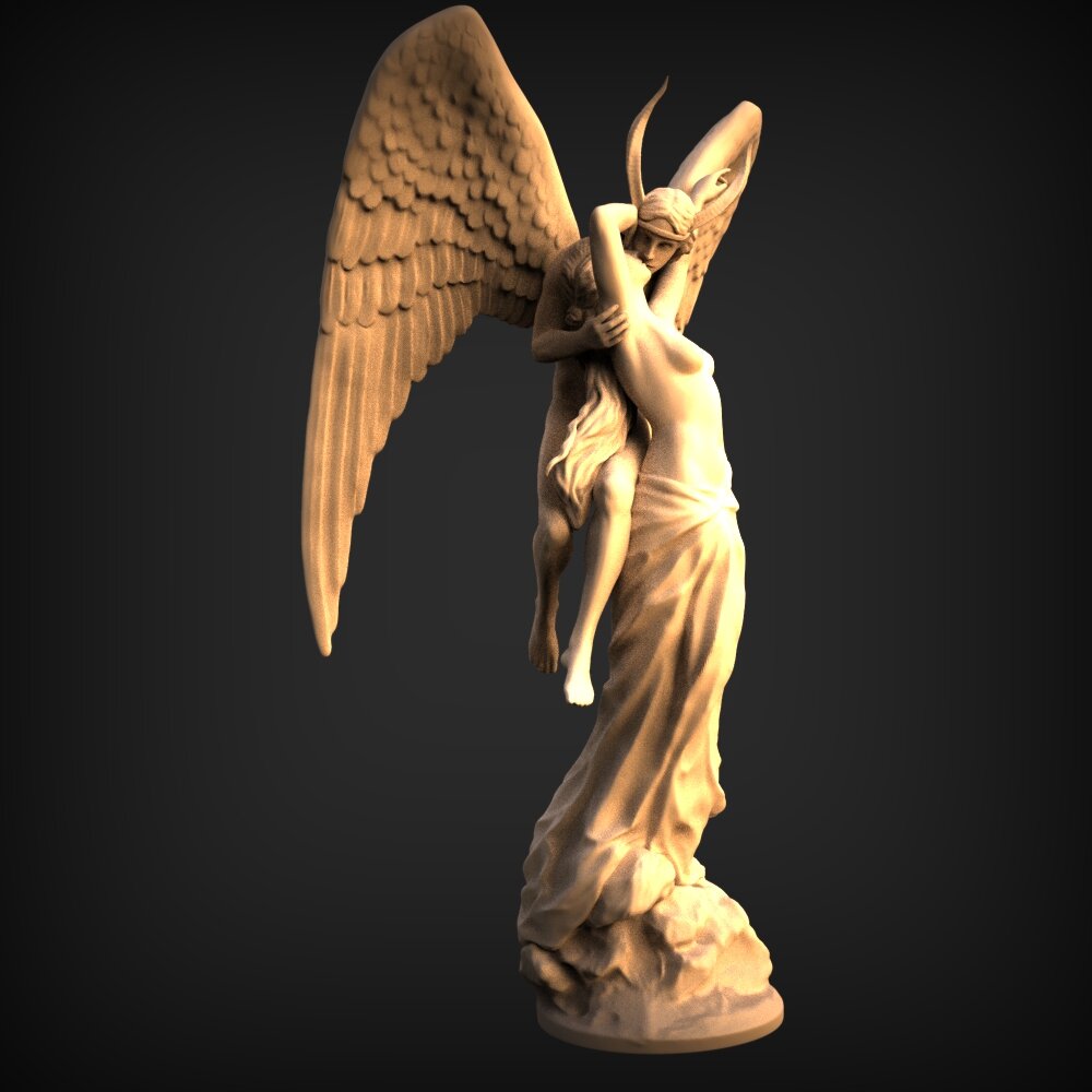 STL модель 3D для ЧПУ – статуэтка интерьерная искушение AN-032