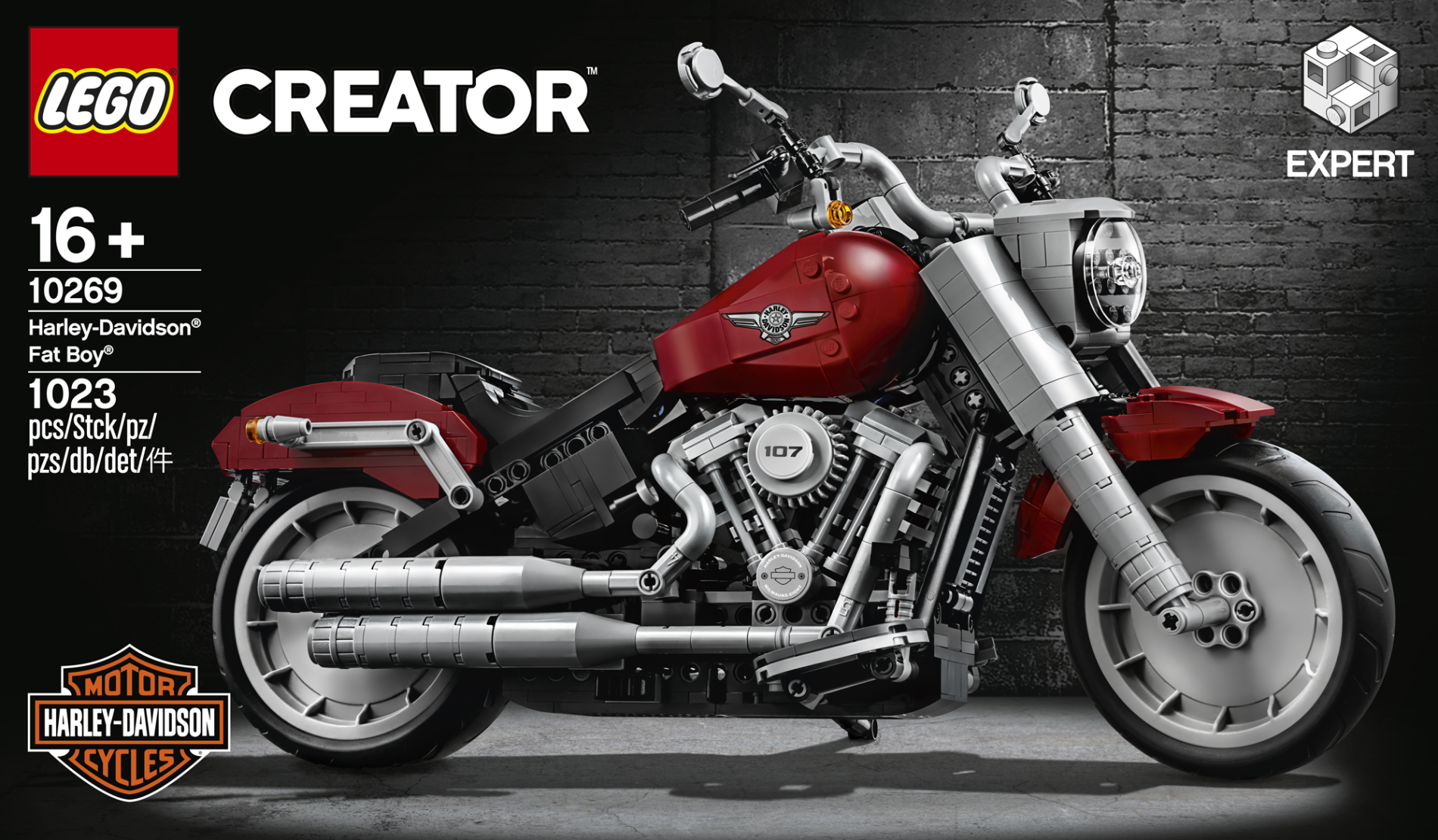 Конструктор LEGO Creator Expert 10269 Культовый мотоцикл Harley-Davidson Fat Boy, 1023 дет.