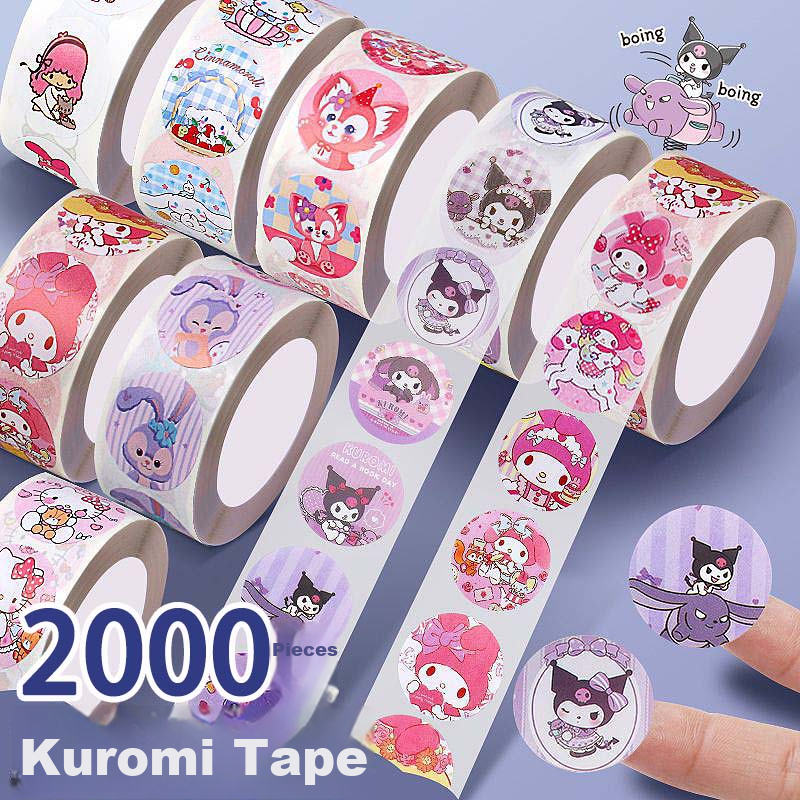 Shangmeibeibei Children's Reward Stickers, Kuromi Cartoon Decorative Stickers, Kindergarten Praise Stickers, Girls' Toys, 2000 Pieces