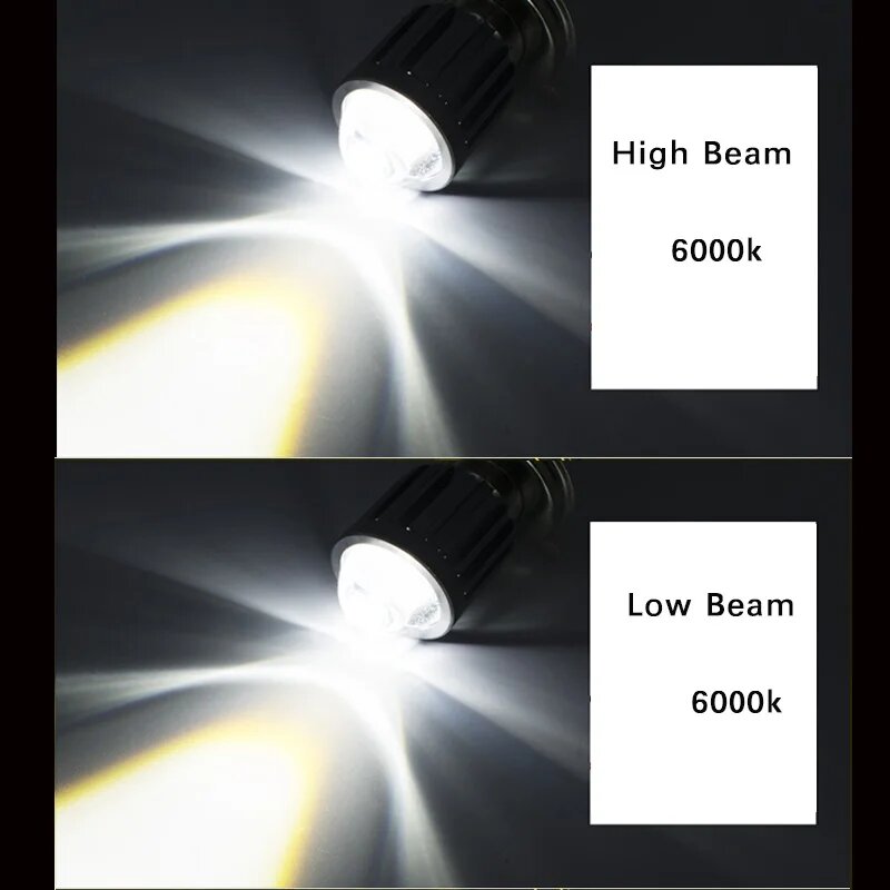 10000Lm H4 LED Moto H6 BA20D светодиодные лампы для мотоциклетных фар CSP линзы Белый white, H4