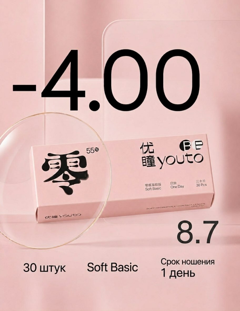 Линзы контактные YOUTO Soft Basic 30 шт