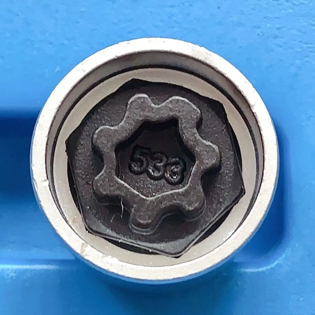 Противоугонный болт для колес VW, ключ 533, 1 шт.