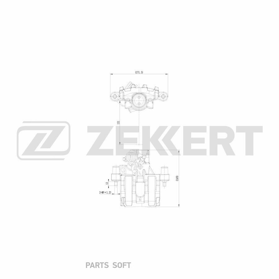 ZEKKERT BS-8316 Тормозной суппорт задний левый Ford Focus II 04- C-Max 13- Mazda 3 I II 03- 5 I II 05- Volvo S