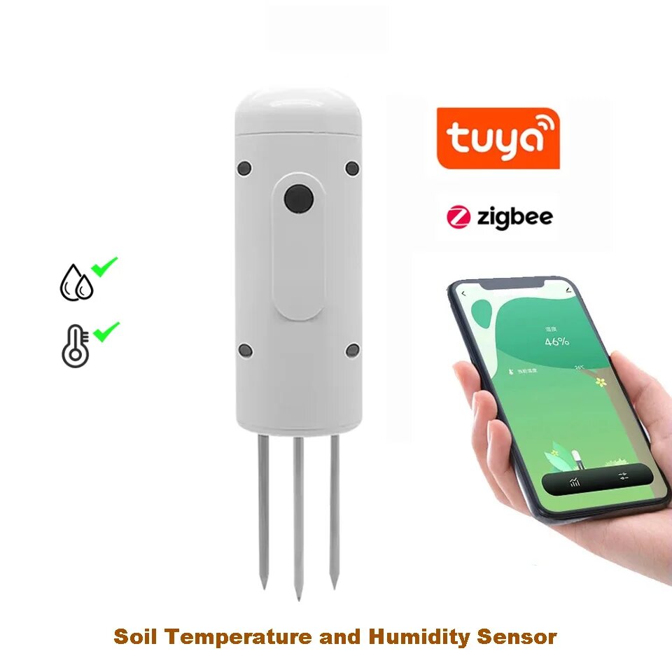 ONENUO Датчик влажности и температуры почвы Tuya Zigbee