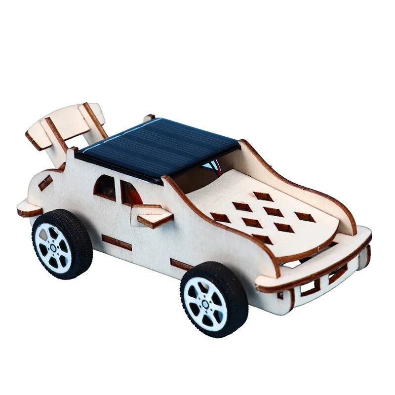 Солнечный деревянный автомобиль ODILO для детей