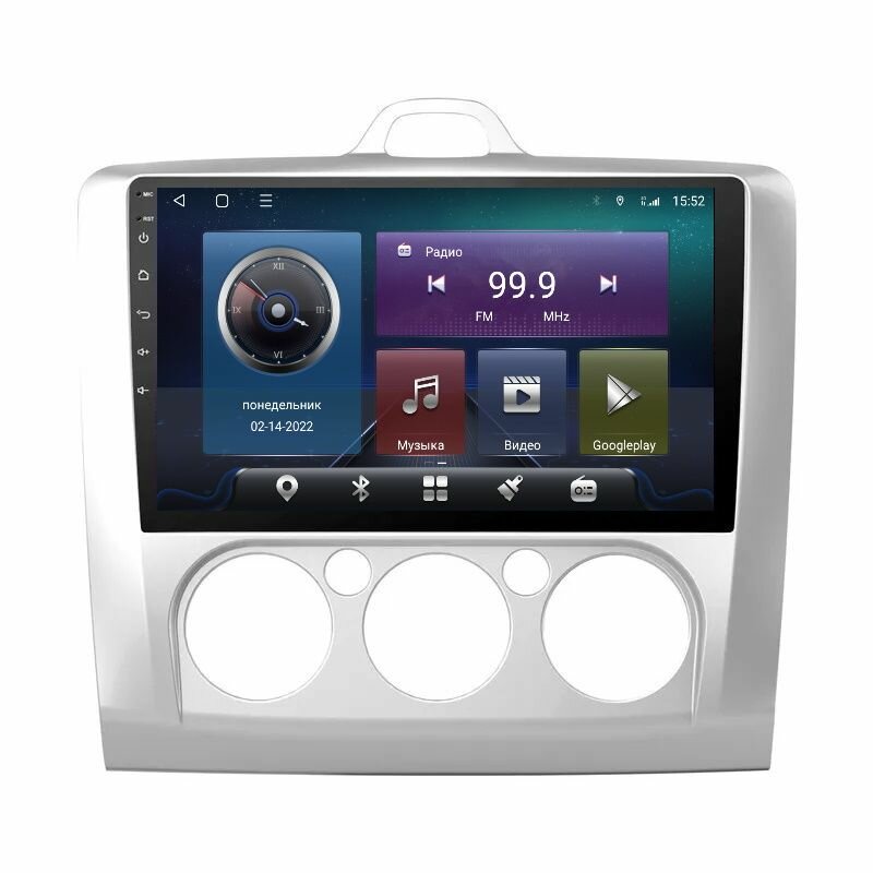 Магнитола CRS-300 Ford Focus 2 с кондиционером с Android 14, Процессор 8 ядер, Память 6+128Gb, Carplay, DSP, 4G(Sim)