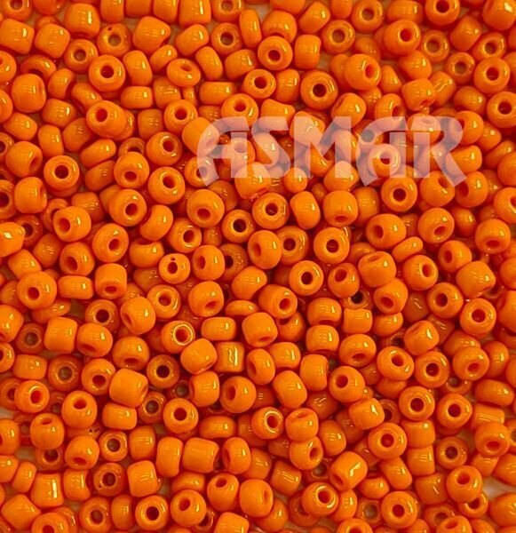 Бисер"ASMAR" №6 450гр. оранжевый глянцевый.