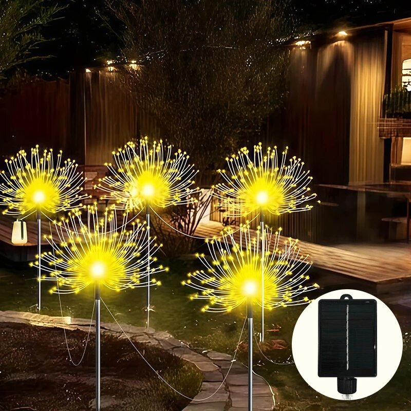 Солнечные светильники для сада Warm Light 6Groundingx80-480LED