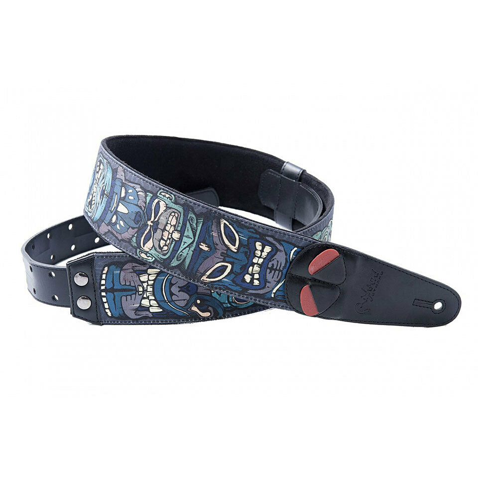 Гитарный ремень RightOn Standard Steady Mojo Tiki Blue