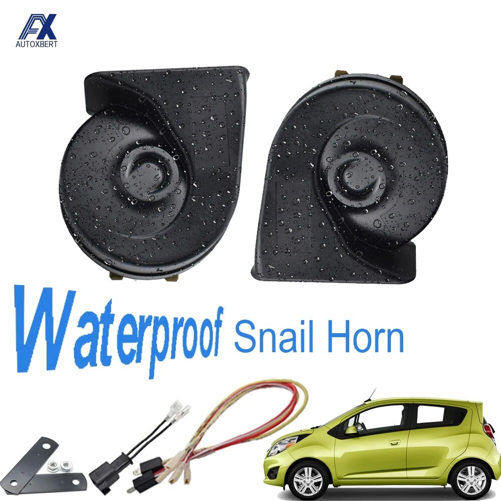 Рупор типа улитки для Chevrolet Spark M300 2009 2010 2011 2012 2013 2014 2015 громкие водонепроницаемые 410/510 Гц двухшаговые автомобильные звуковые сигналы