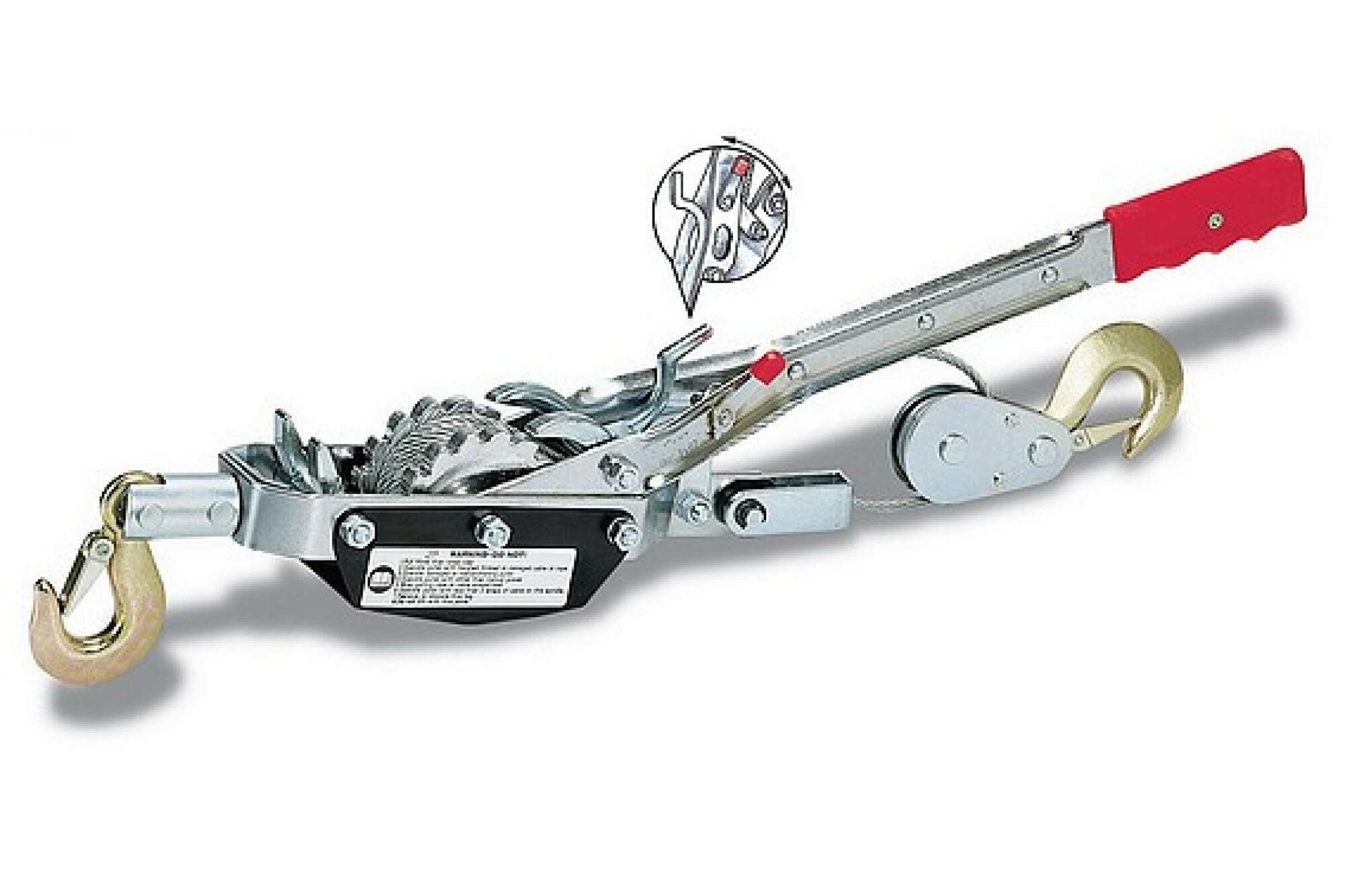 Лебёдка ручная Jun Kaung HP-132 2 крюка (3т) тросс 5мм. x3.65м.