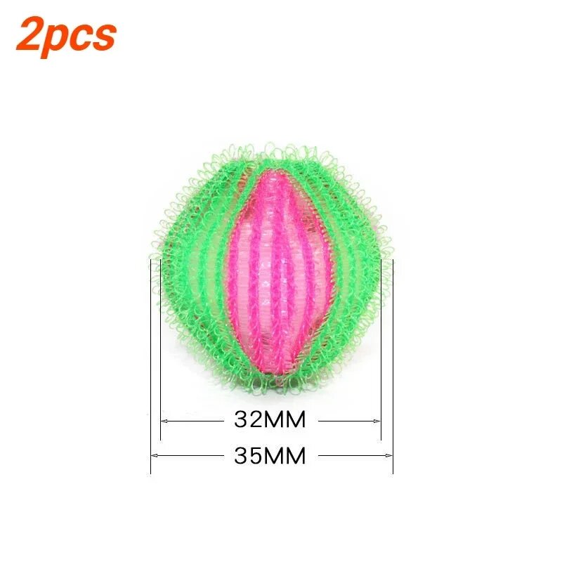 Шарики для стирки от шерсти домашних животных 2pcs-green red