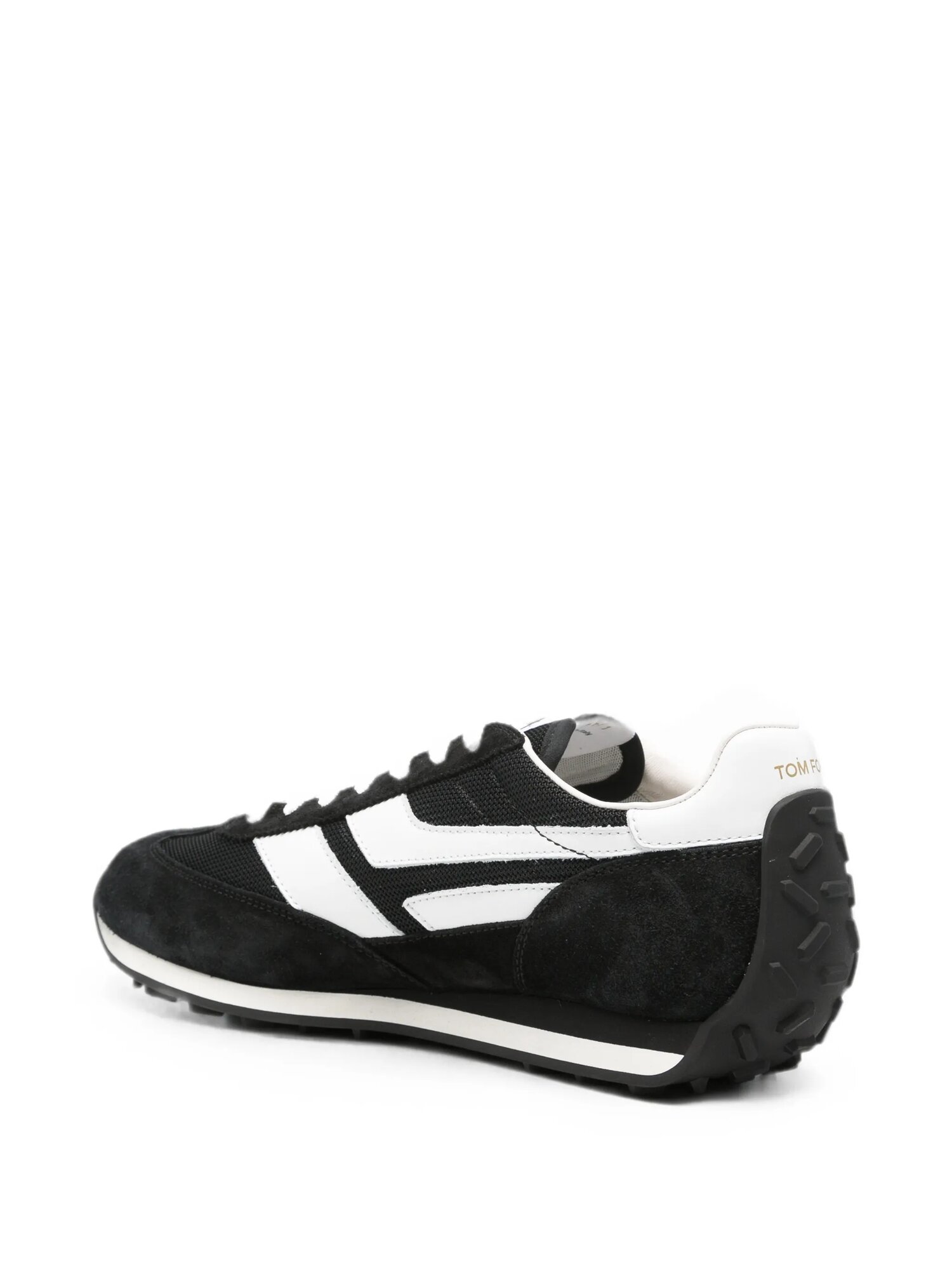 Кроссовки Tom Ford Logo-patch panelled sneakers, размер 45, черный — фото 1