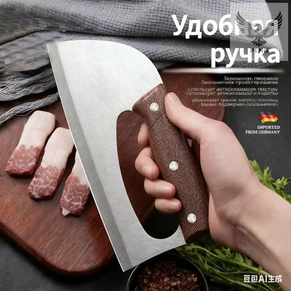 Нож для рыбы 1 предм. черный матовый, хаки