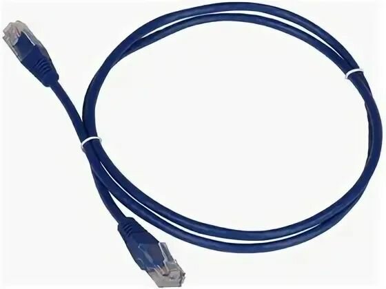 Кабель (патчкорд) TWT UTP кат.5e, с заливными колпачками, 1.0 м, синий (TWT-45-45-1.0-BL)