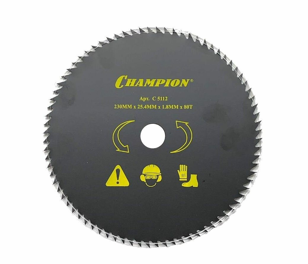 Нож для травы с остроугольными зубцами CHAMPION 80/230/25,4
