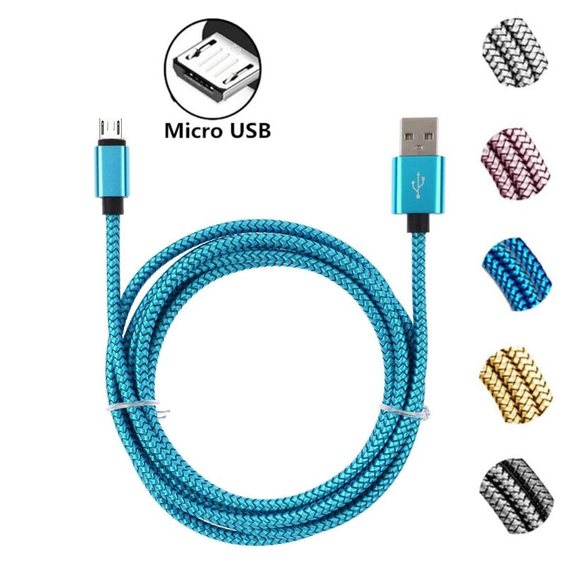 Micro USB кабель 3м, серый, для Android — фото 1
