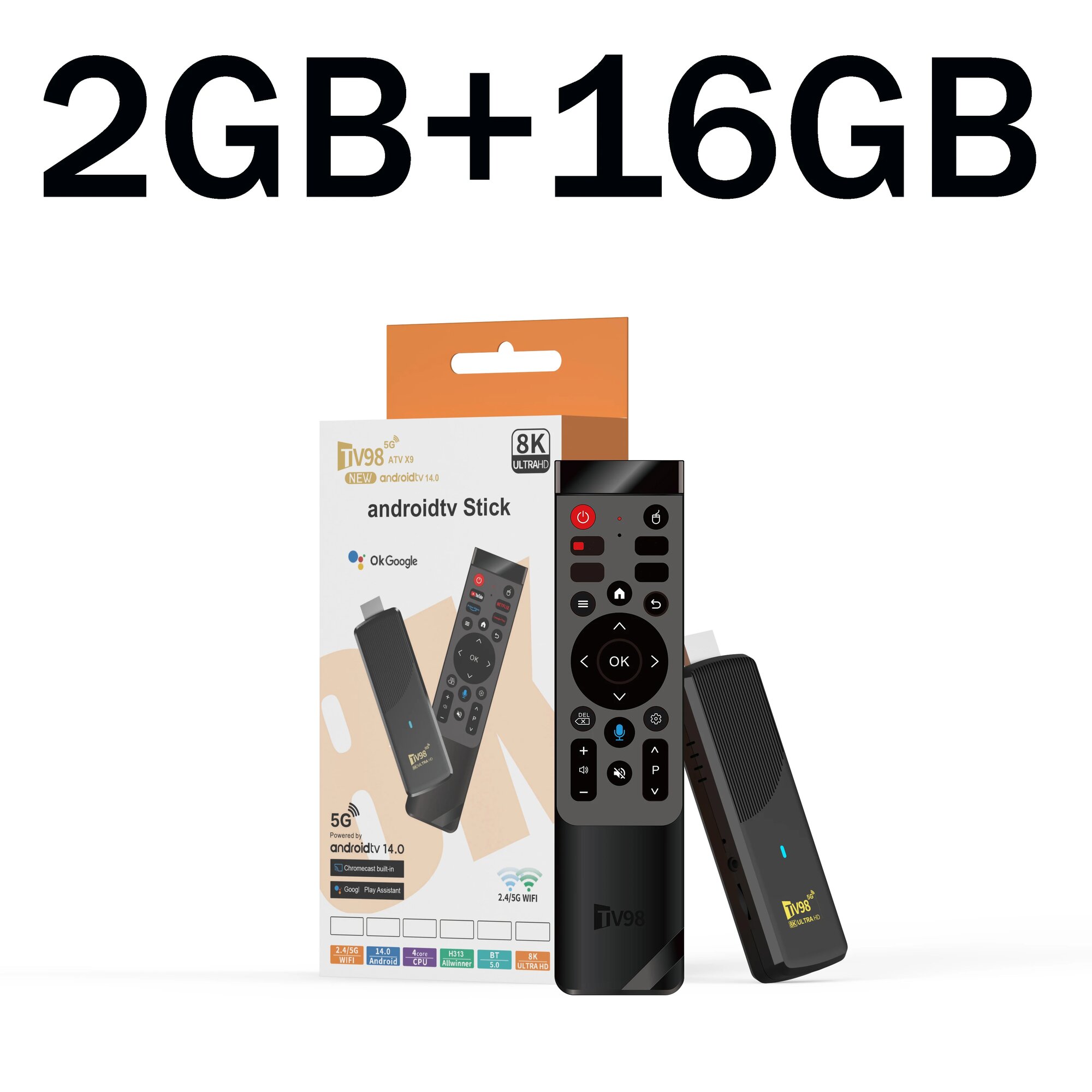 Телеприставка Q96 Android 14 4К 8K WiFi 6 Bluetooth 5.0 16ГБ