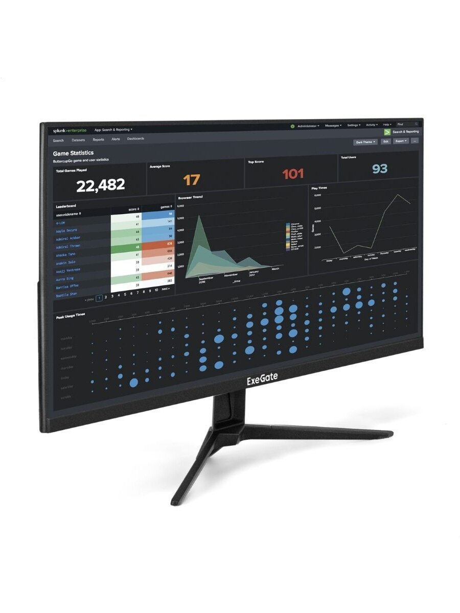 Монитор 27" Exegate, ProSmart EZ2707A, IPS, 75Гц, 16:9, Черный