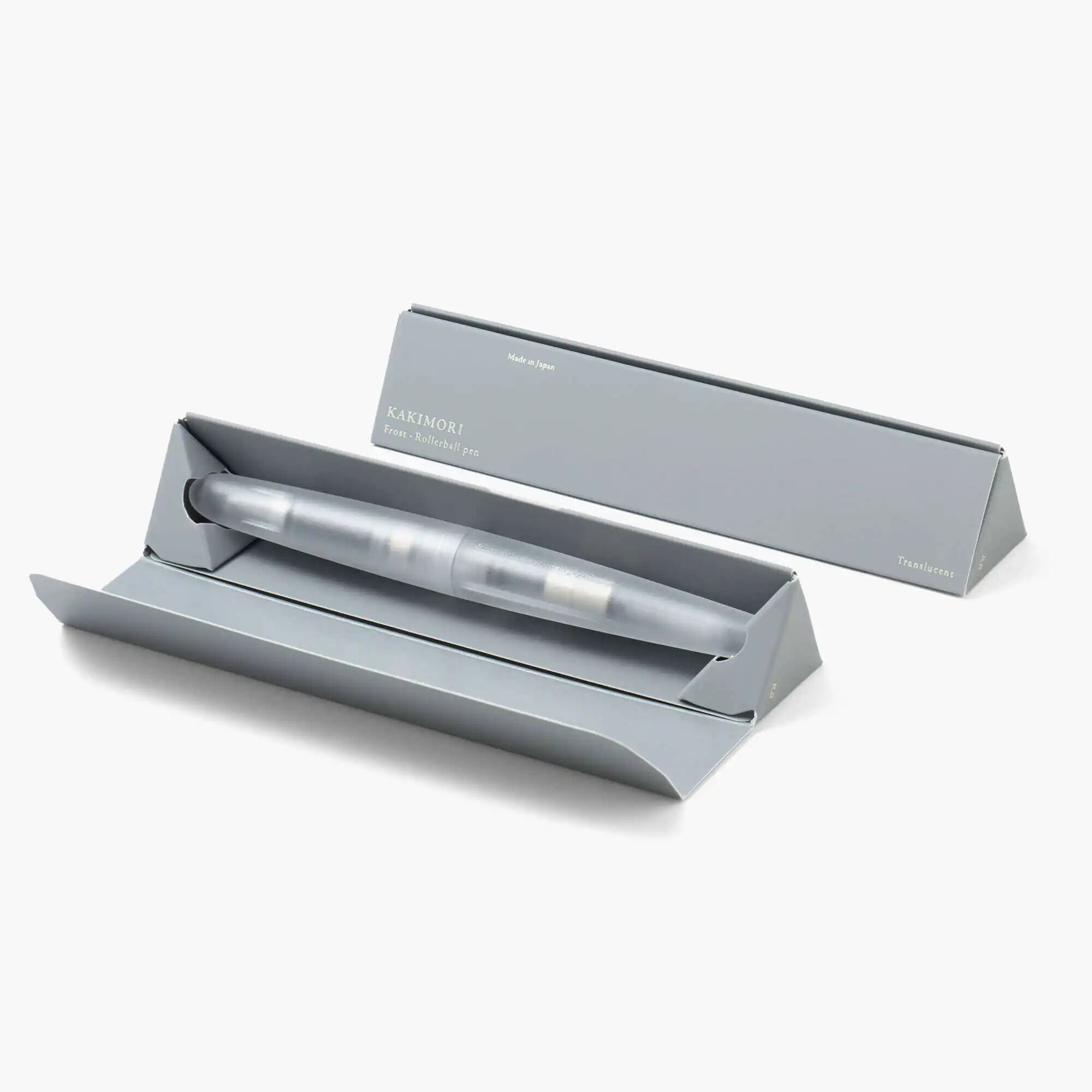 Перьевая ручка Kakimori Frost из смолы Серый, fountain pen 0.5mm, transparent