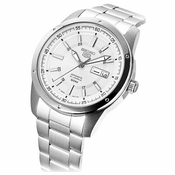 Наручные часы SEIKO SEIKO 5, белый, серебряный — фото 1