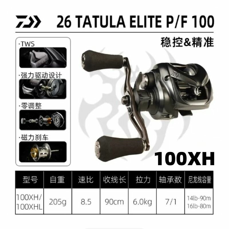 2026 DAIWA TATULA ELITE P/F 100 Универсальная катушка дальнего действия