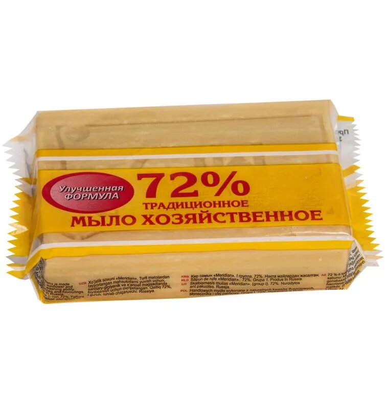 Мыло хозяйственное 72%, "Традиционное", в упаковке 150 г // Меридиан
